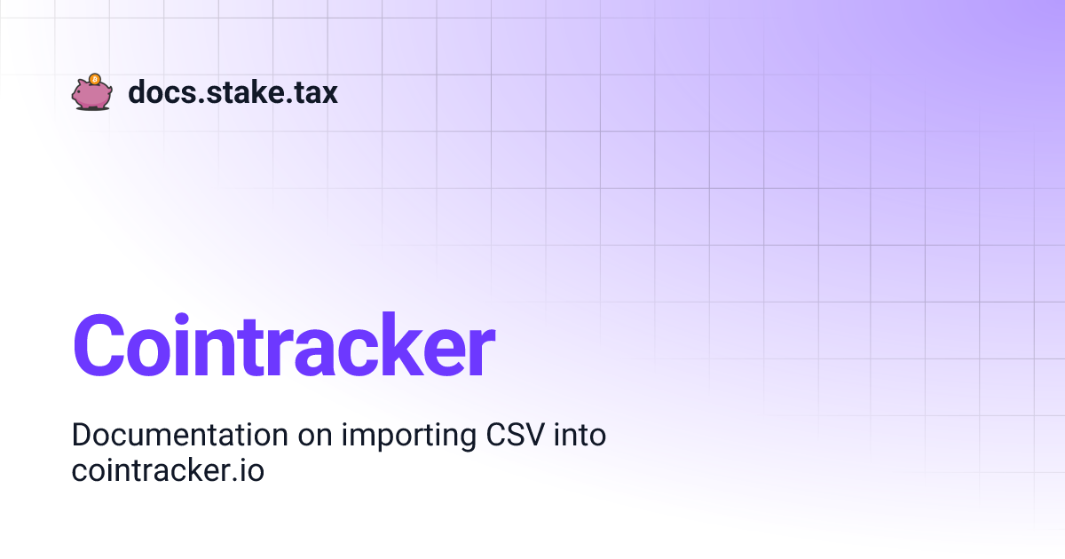 Cointracker | docs.stake.tax