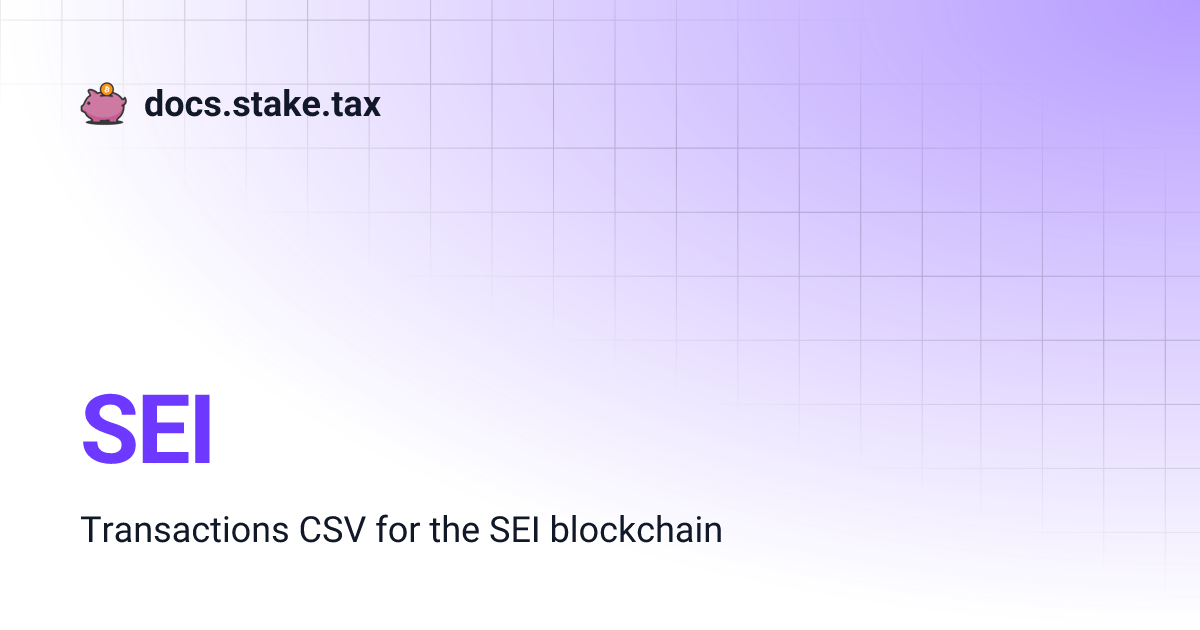 SEI | docs.stake.tax