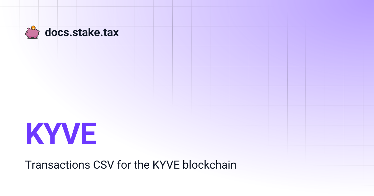 KYVE | docs.stake.tax