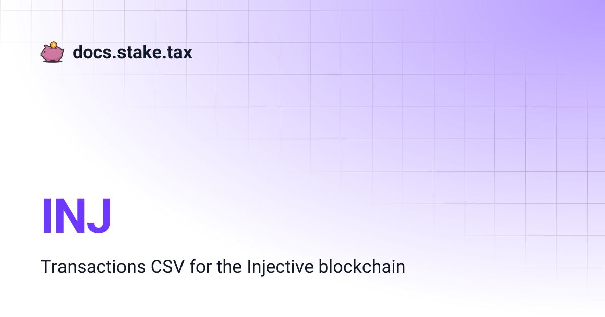 INJ | docs.stake.tax